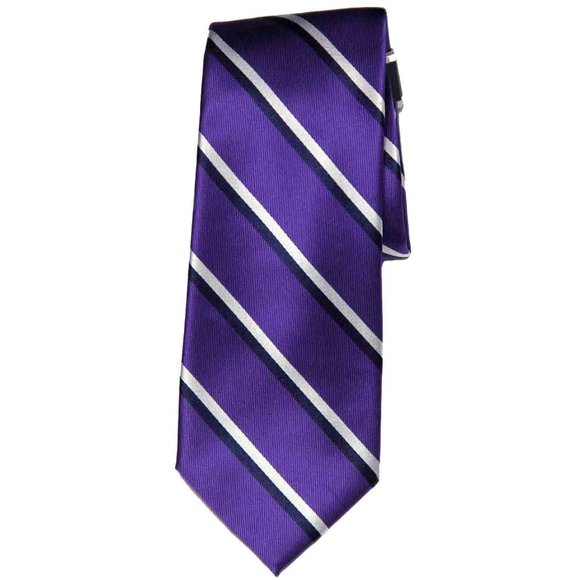 Club Room | Accessories | Club Room Tie Purple Black White Striped Mens ...